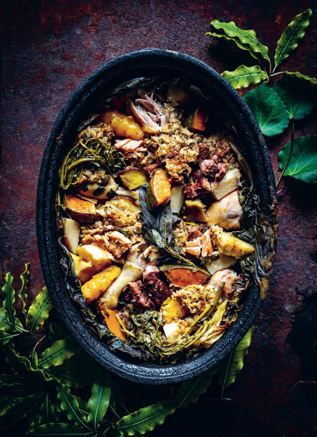 Recipe | Oven-cooked hāngī with native rongoā | Sage Journal