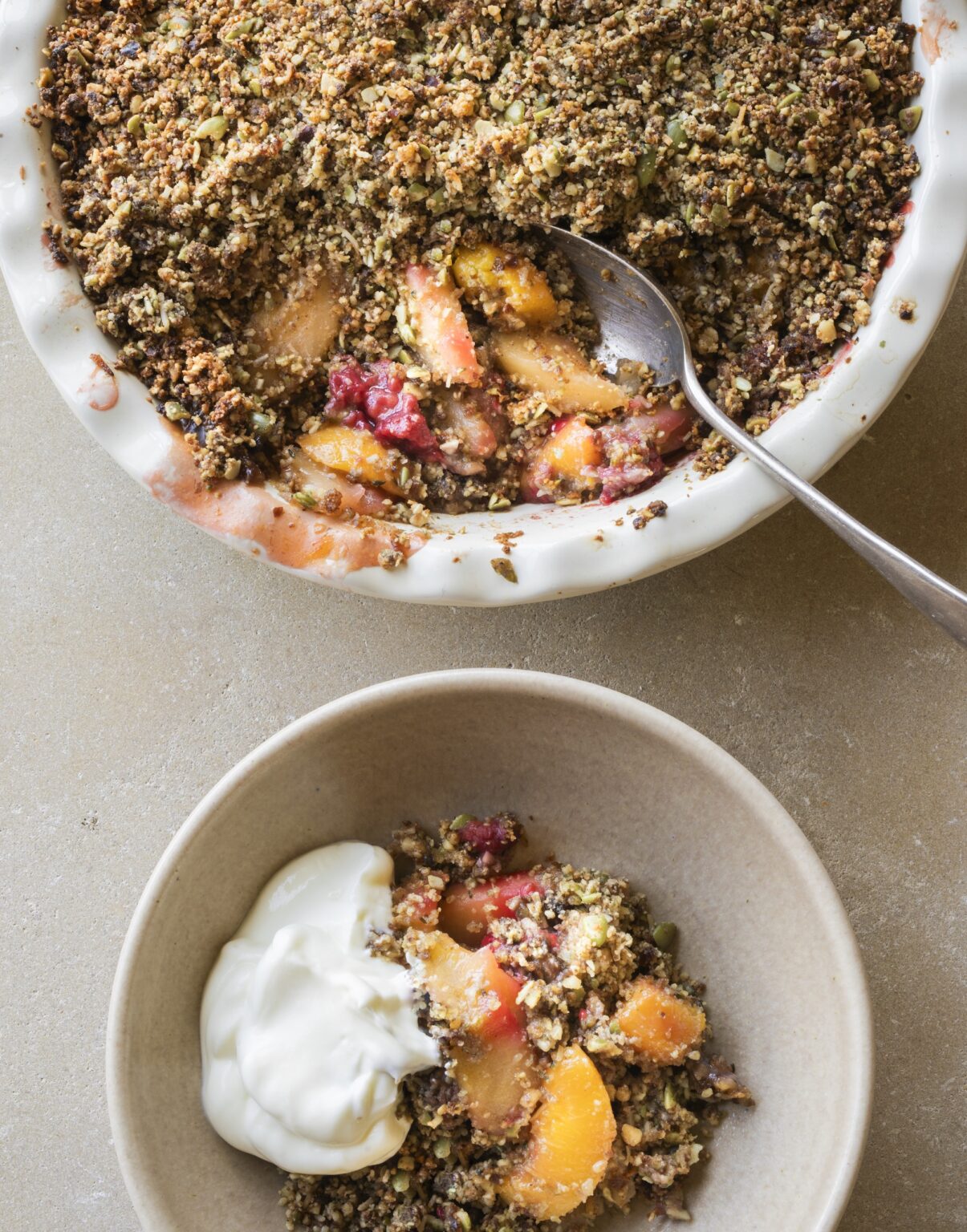 Recipe | Apple & raspberry breakfast crumble by Chelsea Winter | Sage ...